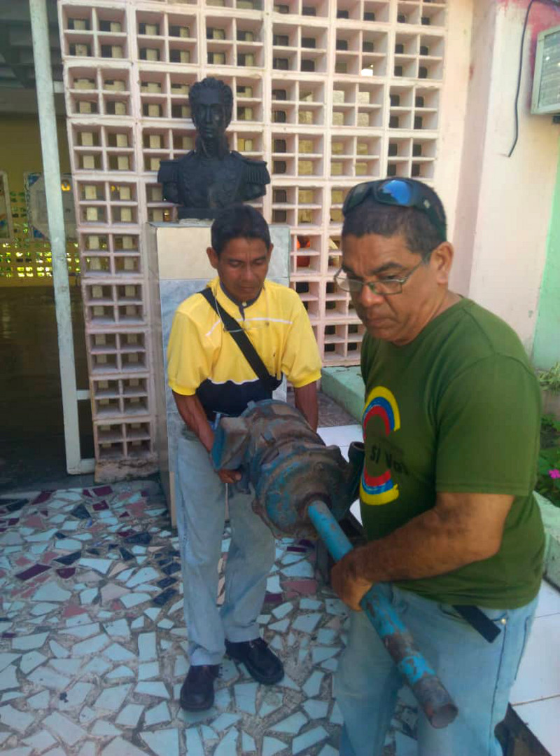 Brigada de Mantenimiento Integral de la ETIR Carlos Fiol repara bomba ...